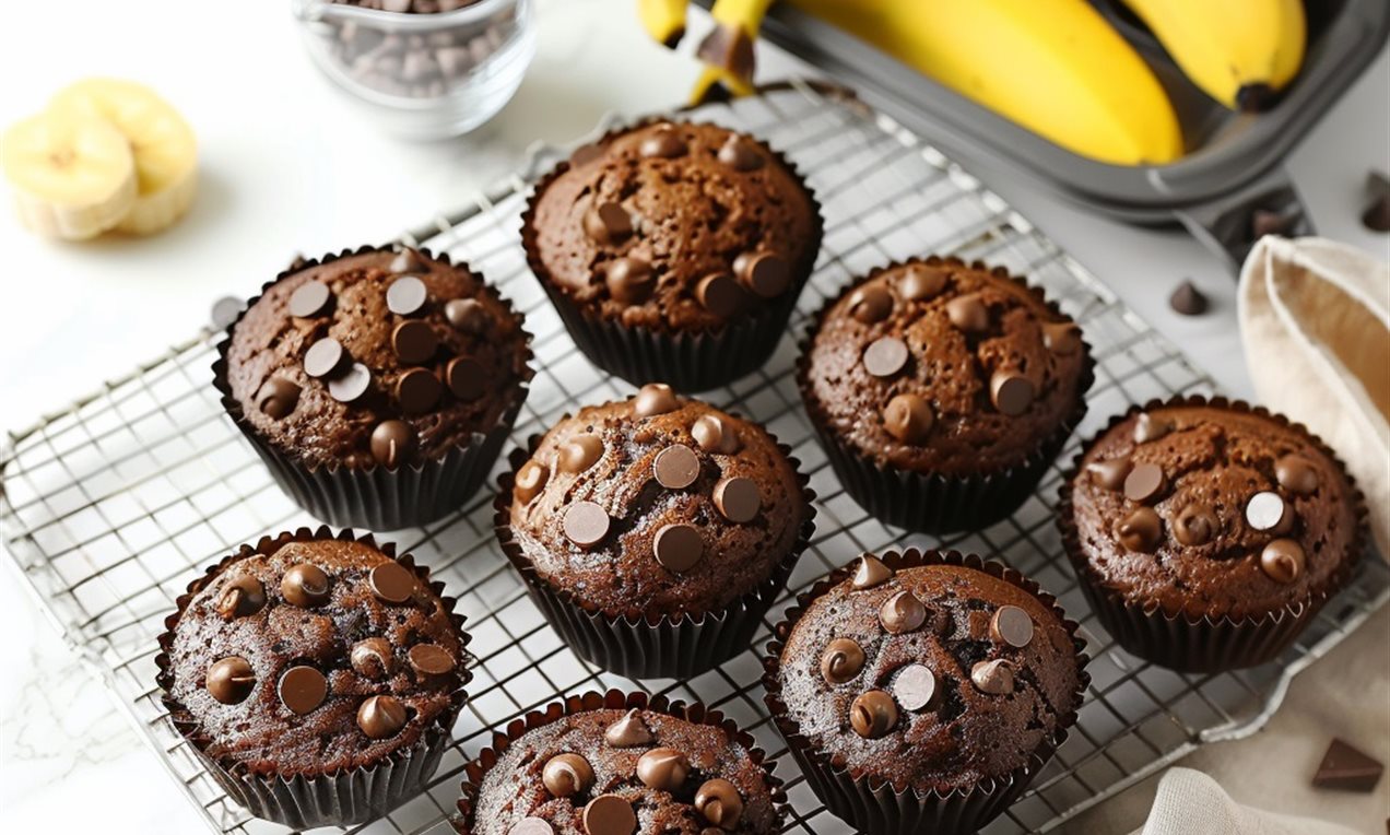 Muffins chocolat-banane Recette | Dr. Oetker